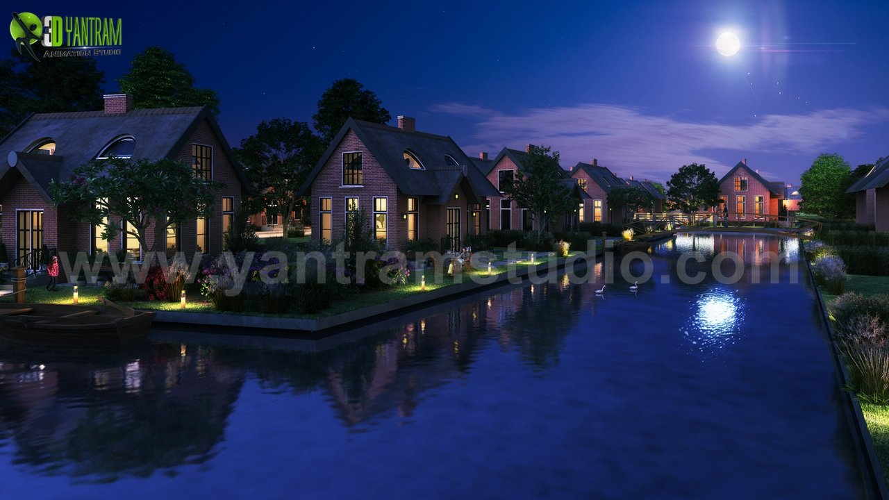Great 3D Architectural design works to show in Night view