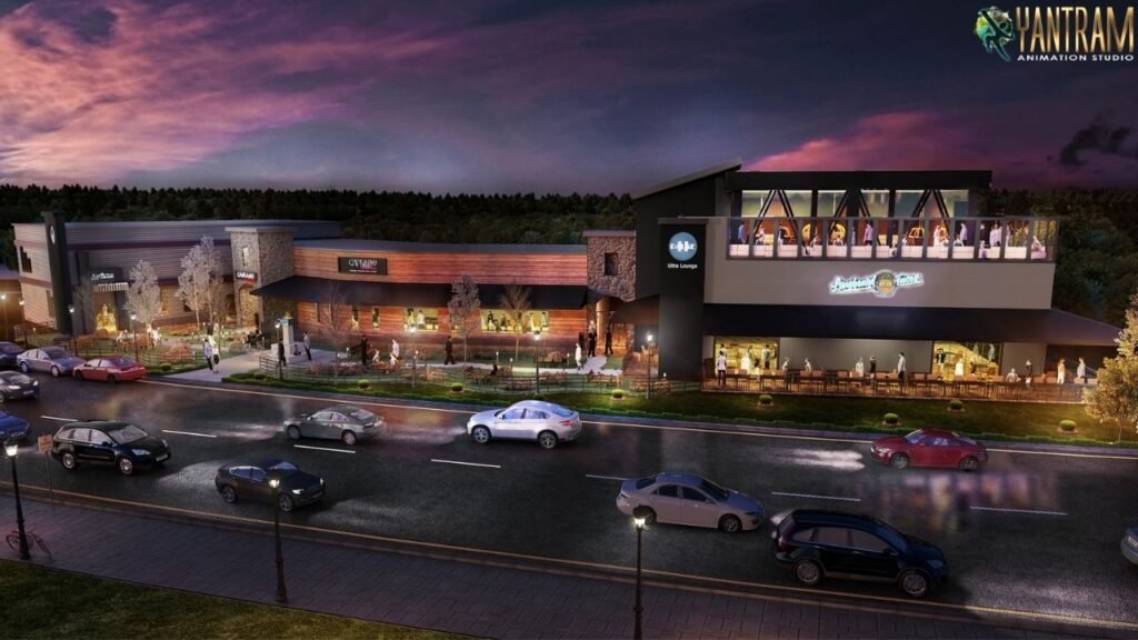 Great 3D Architectural design works to show in Night view