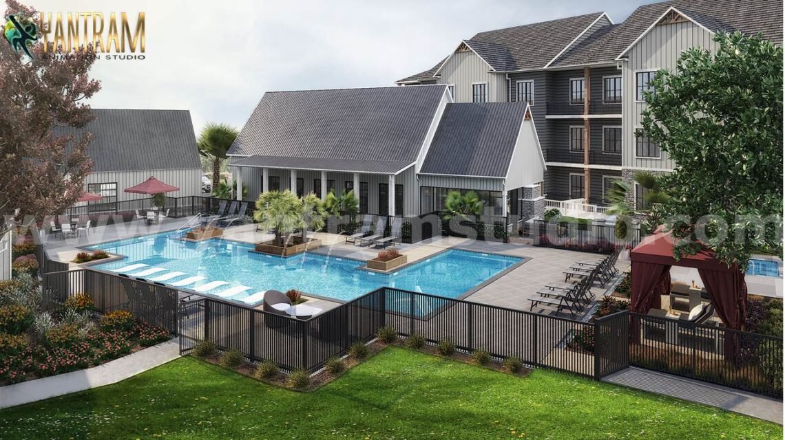 Architectural modelling services to Clubhouse SUMPTUOUS ROOF by Yantram ...