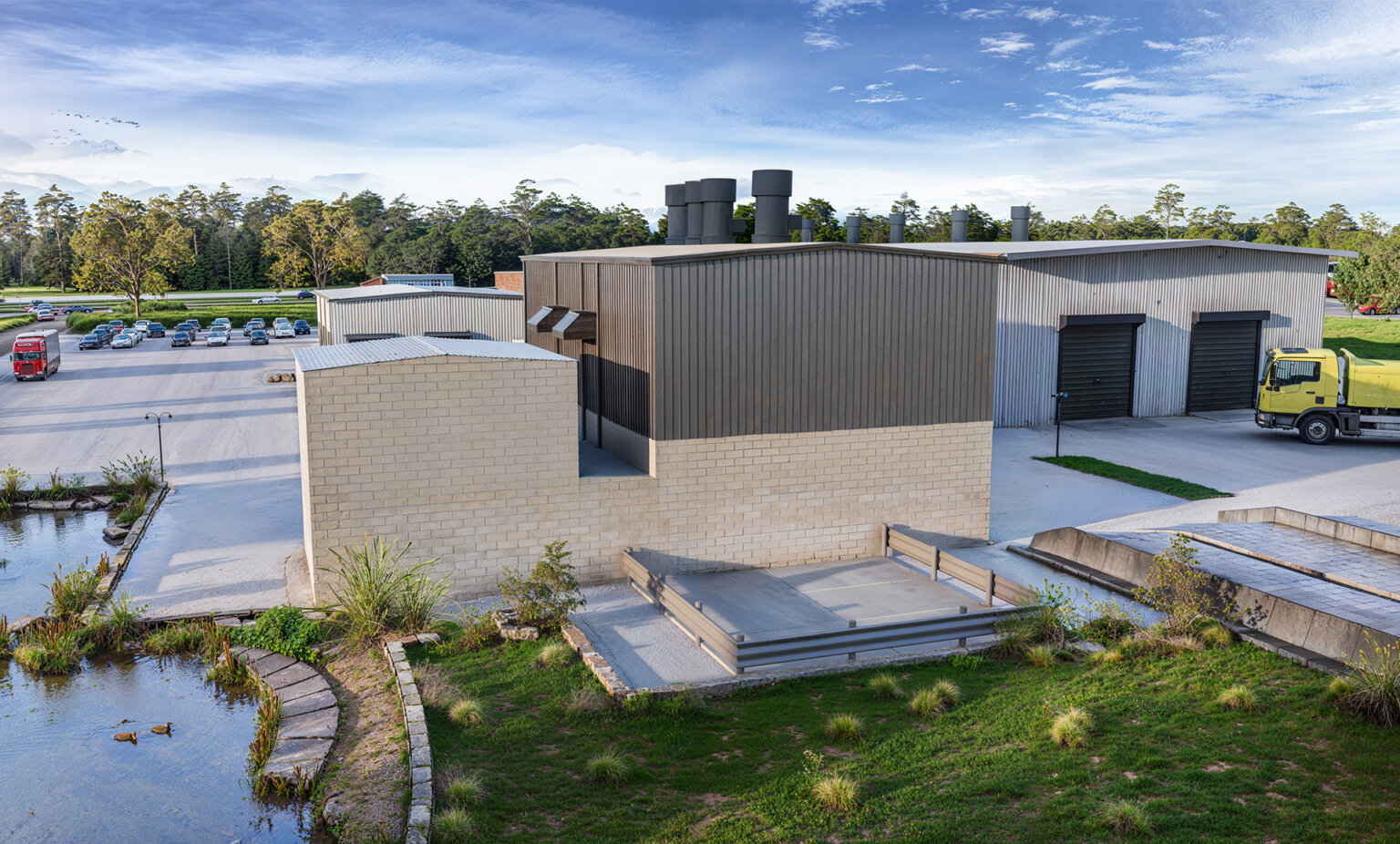 3D Architectural Visualizations of ware house exterior design